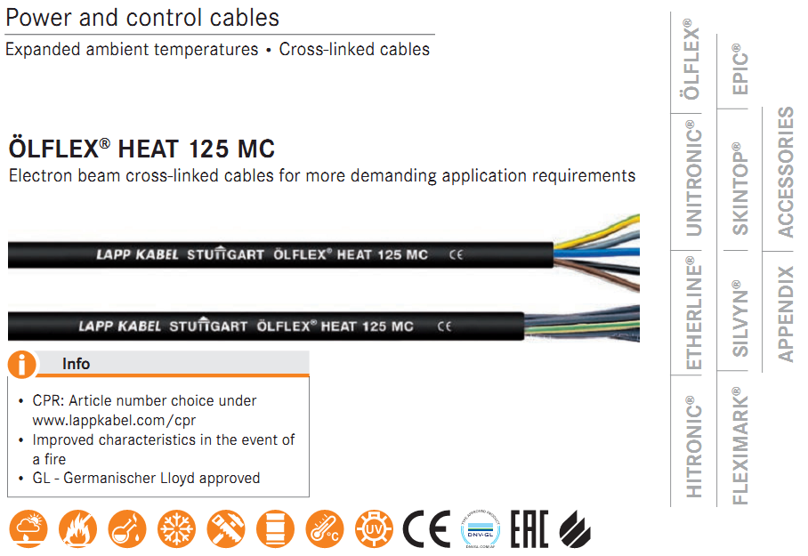Cáp điều Khiển LAPP KABEL ÖLFLEX® HEAT 125 MC | Chính hãng - Giá Tốt ...