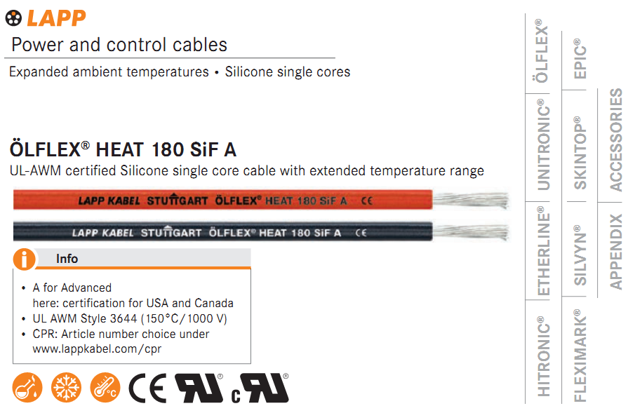 Cáp Điều Khiển LAPP KABEL ÖLFLEX® HEAT 180 SiF A | Chính Hãng - Giá Tốt ...