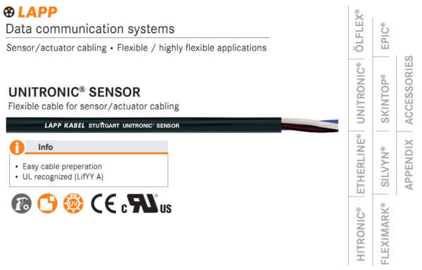 Cáp Tín Hiệu LAPP KABEL UNITRONIC® SENSOR | Chính Hãng - Giá Tốt Nhất ...