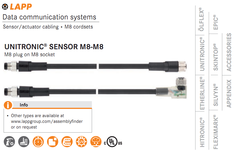 Đầu nối LAPP KABEL UNITRONIC® SENSOR M8-M8 | Chính Hãng - Giá Tốt Nhất ...