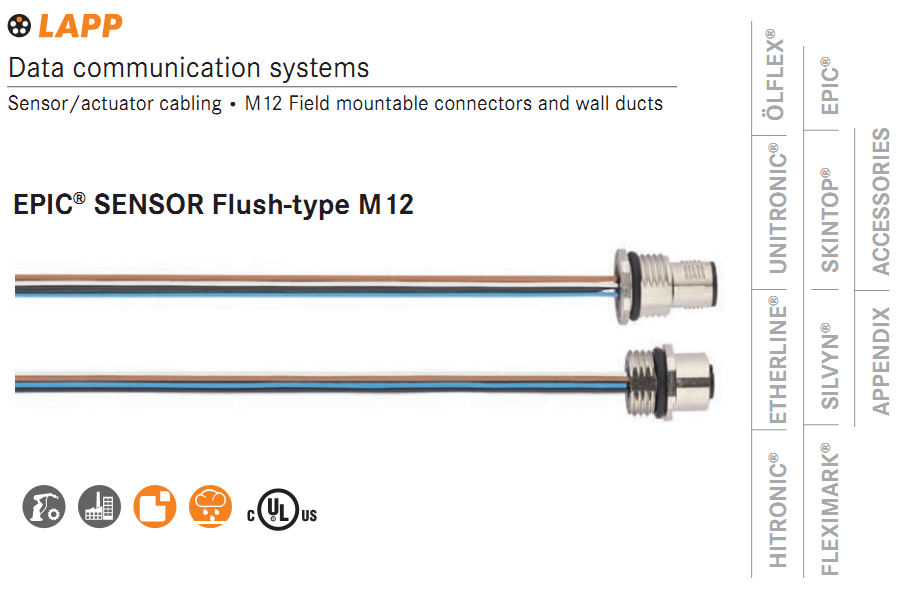 Đầu Nối LAP KABEL EPIC® SENSOR Flush-type M12 | Chính Hãng - Giá tốt ...