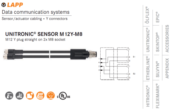 Đầu Nối LAPP KABEL UNITRONIC® SENSOR M12Y-M8 | Chính Hãng - Giá Tốt ...