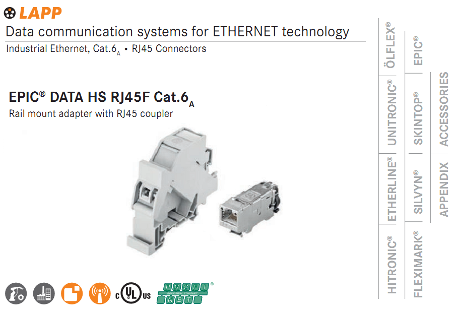 Đầu Nối Công Nghiệp LAPP KABEL EPIC® DATA HS RJ45F Cat.6A | Chính Hãng ...