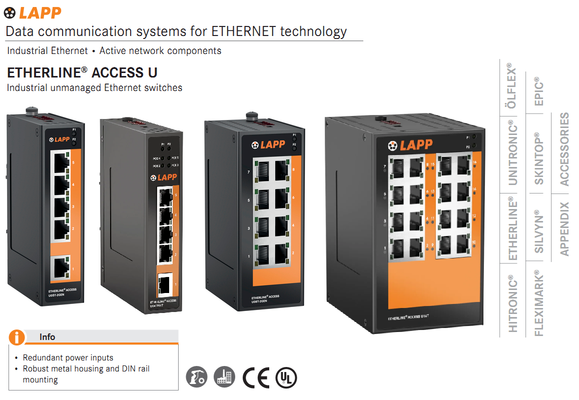 Switch Mạng Công Nghiệp LAPP KABEL ETHERLINE® ACCESS U | Chính Hãng ...